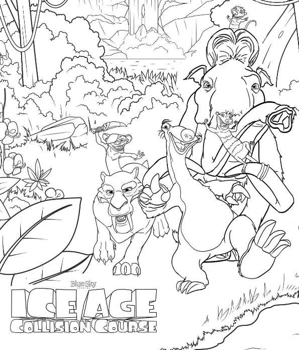 Kids-n-fun.com | Coloring page Ice age collision course collision course Kids-n-fun.com | Coloring page Ice age collision course collision course